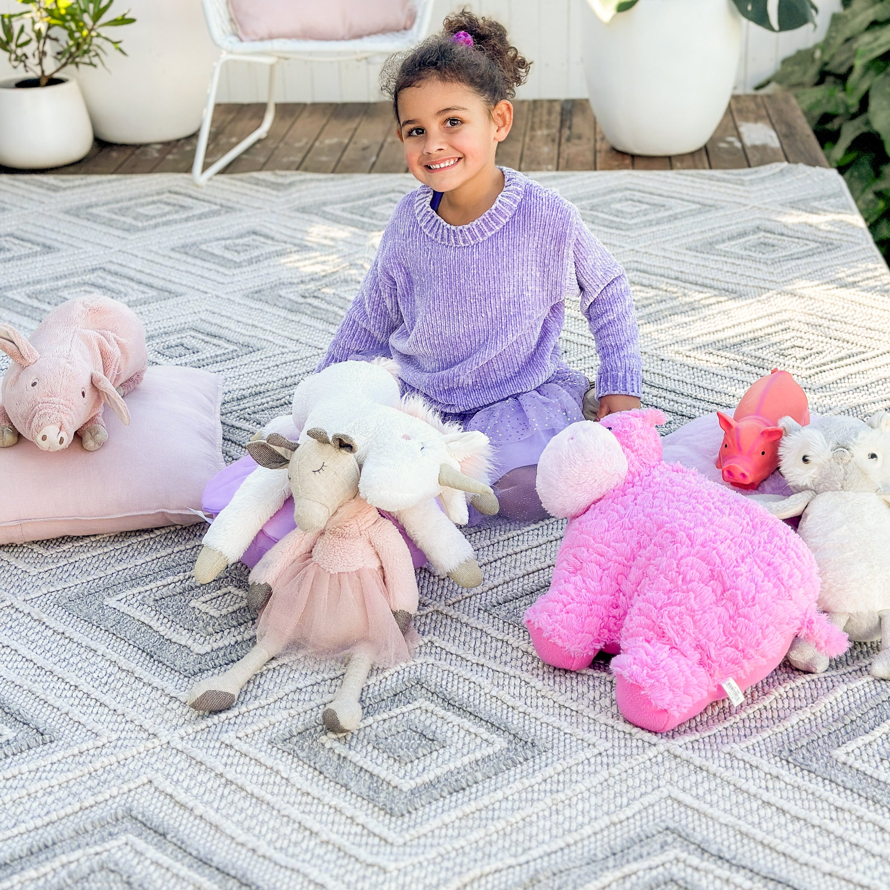 Buy Ayana Grey Recycled Plastic Outdoor Rug online in Australia