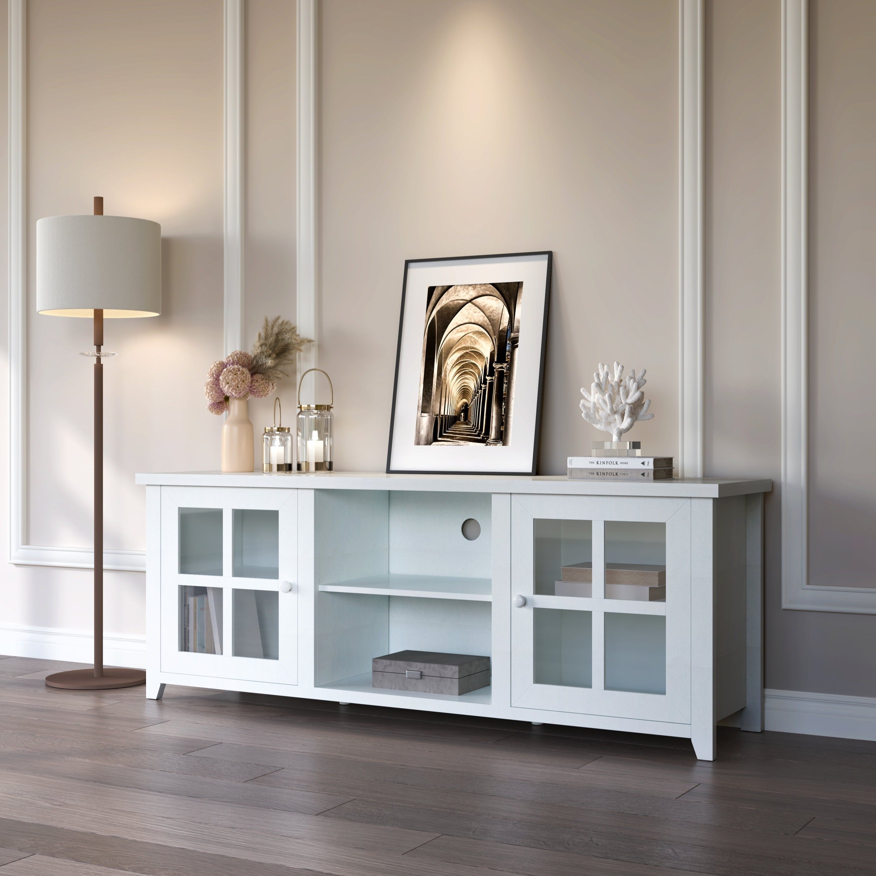 Buy Pembroke White 165 cm Entertainment TV Unit Online Australia