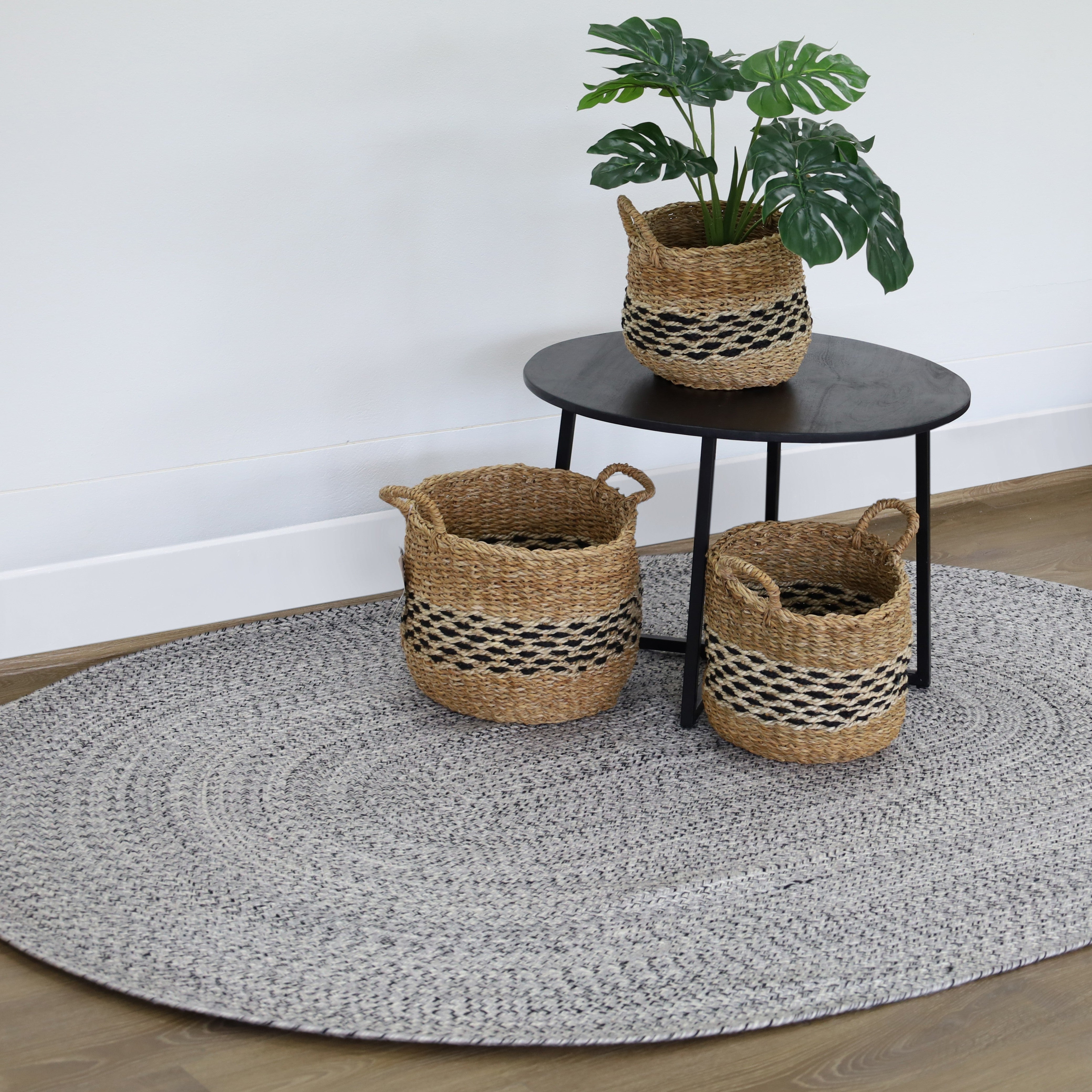 Buy Tula Grey Oval Indoor Outdoor Rug Online in Australia