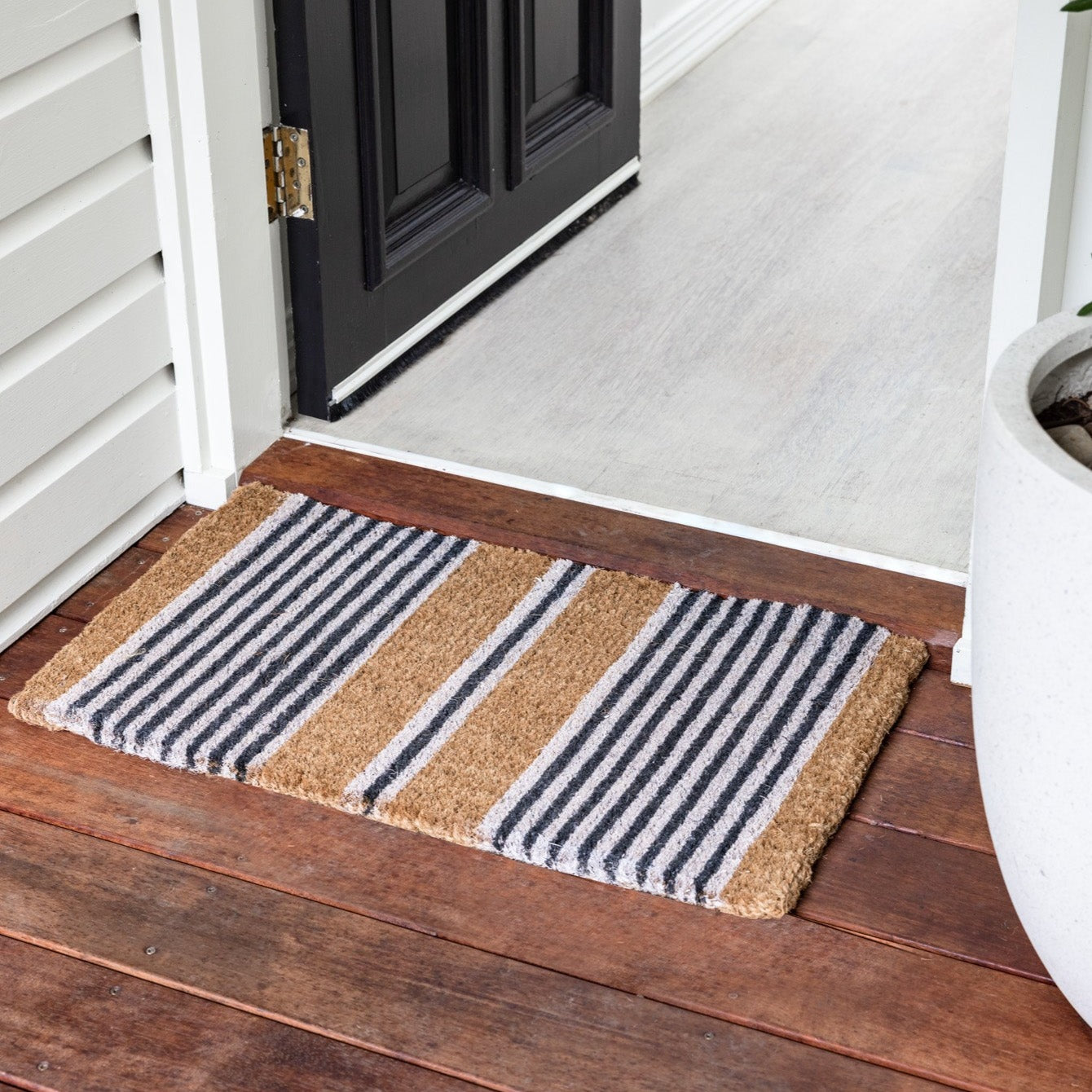 Buy Nui Striped Coastal Coir Extra Long Door Mat Online