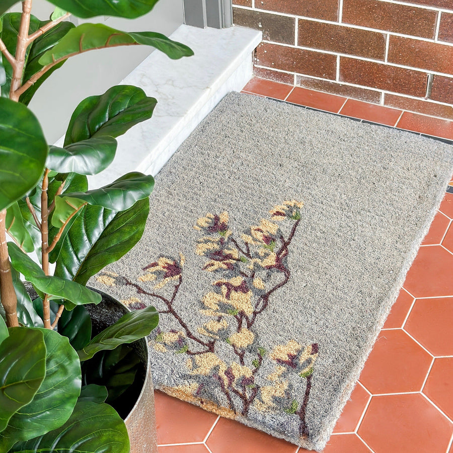 Buy Magnolia Grey 100% Coir Doormat