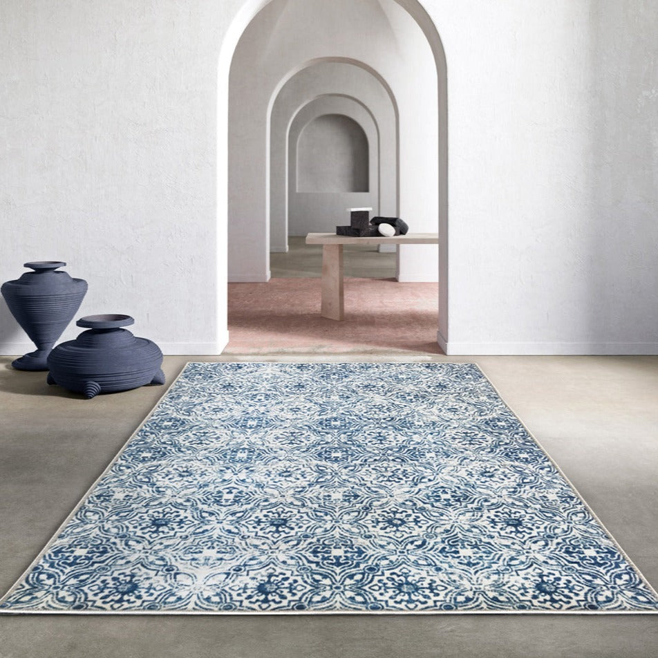 Buy Mozaic tiles Blue Non Slip rug online Australia | Fab Habitat
