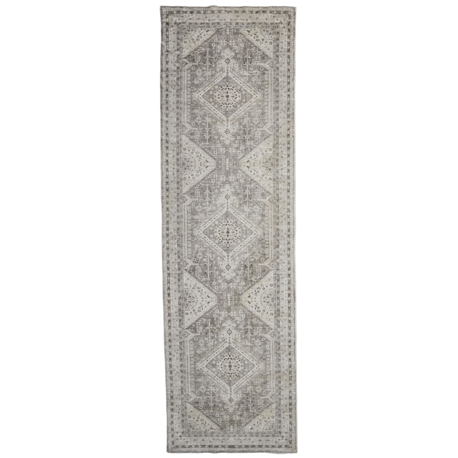 Buy Lagos Machine Washable Grey Hall Runner Rug Online